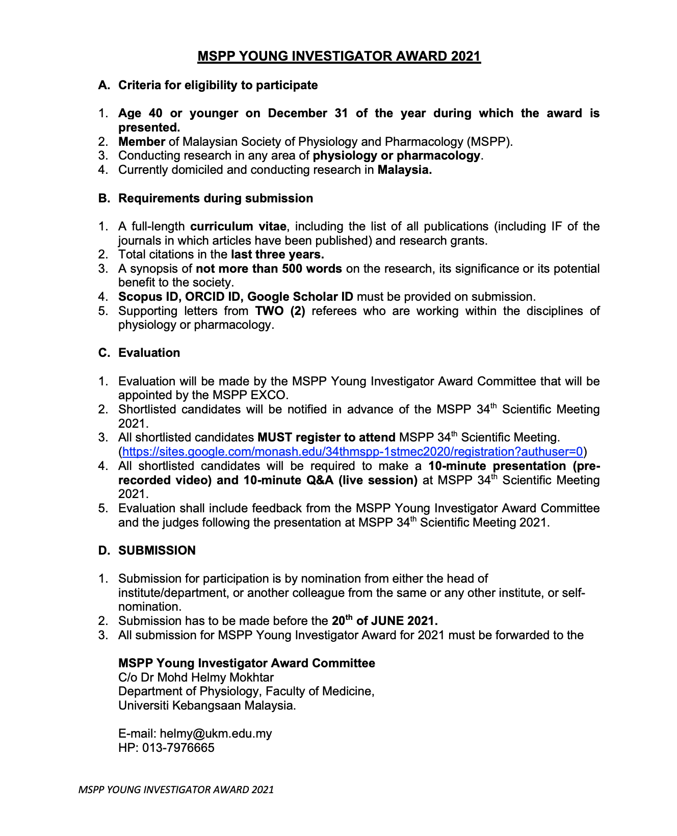 MSPP - Malaysian Society of Pharmacology and Physiology